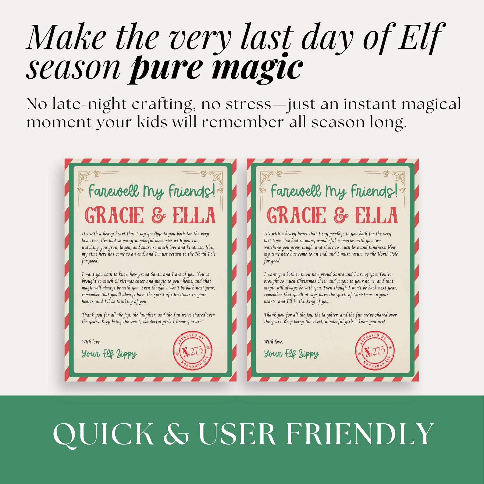Editable Elf Retirement Letter Goodbye to Retiring Elf Letter Elf Final ...
