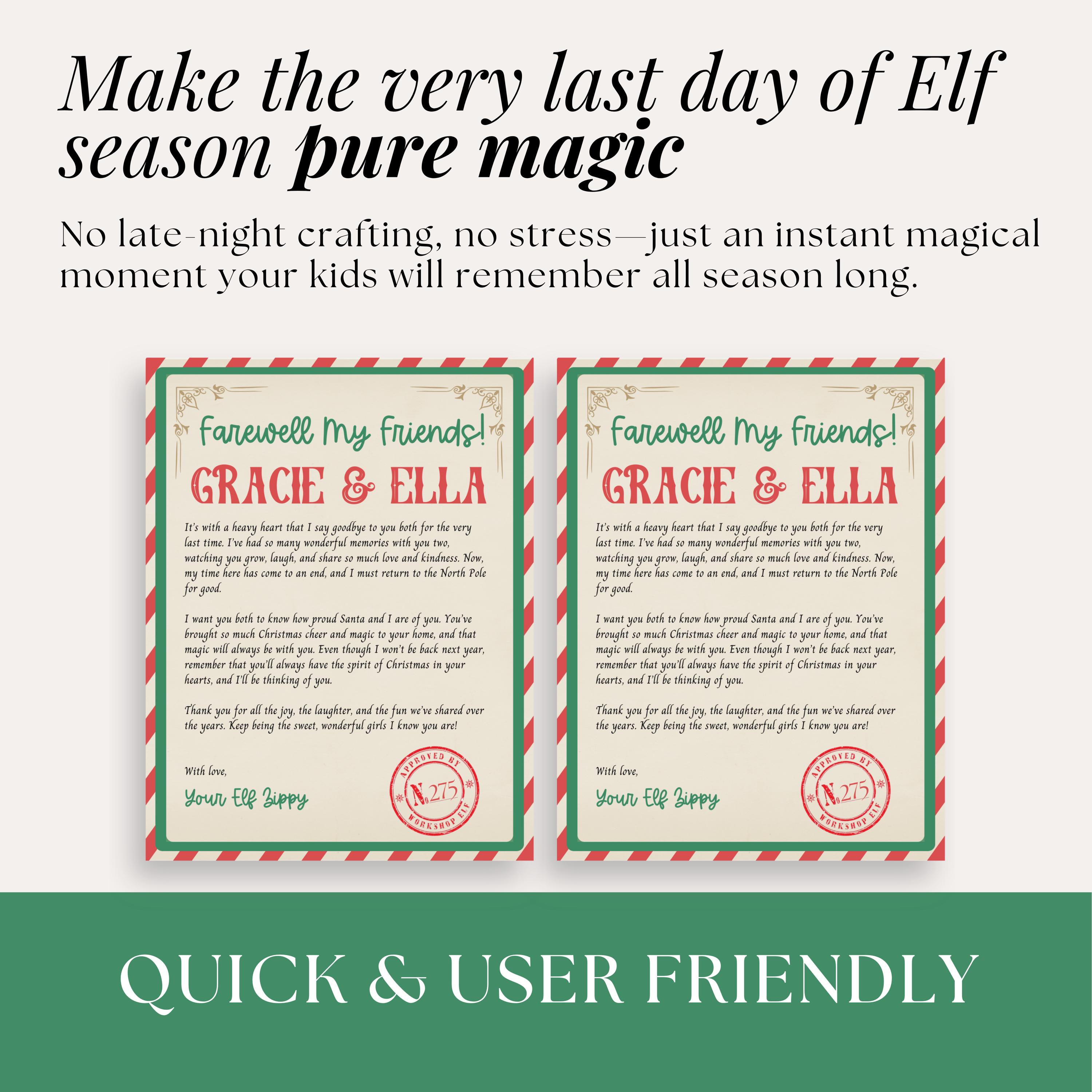 Editable Elf Retirement Letter Goodbye to Retiring Elf Letter Elf Final ...