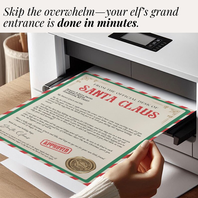Editable First Time Elf Arrival Letter First Time Elf Visiting Letter ...
