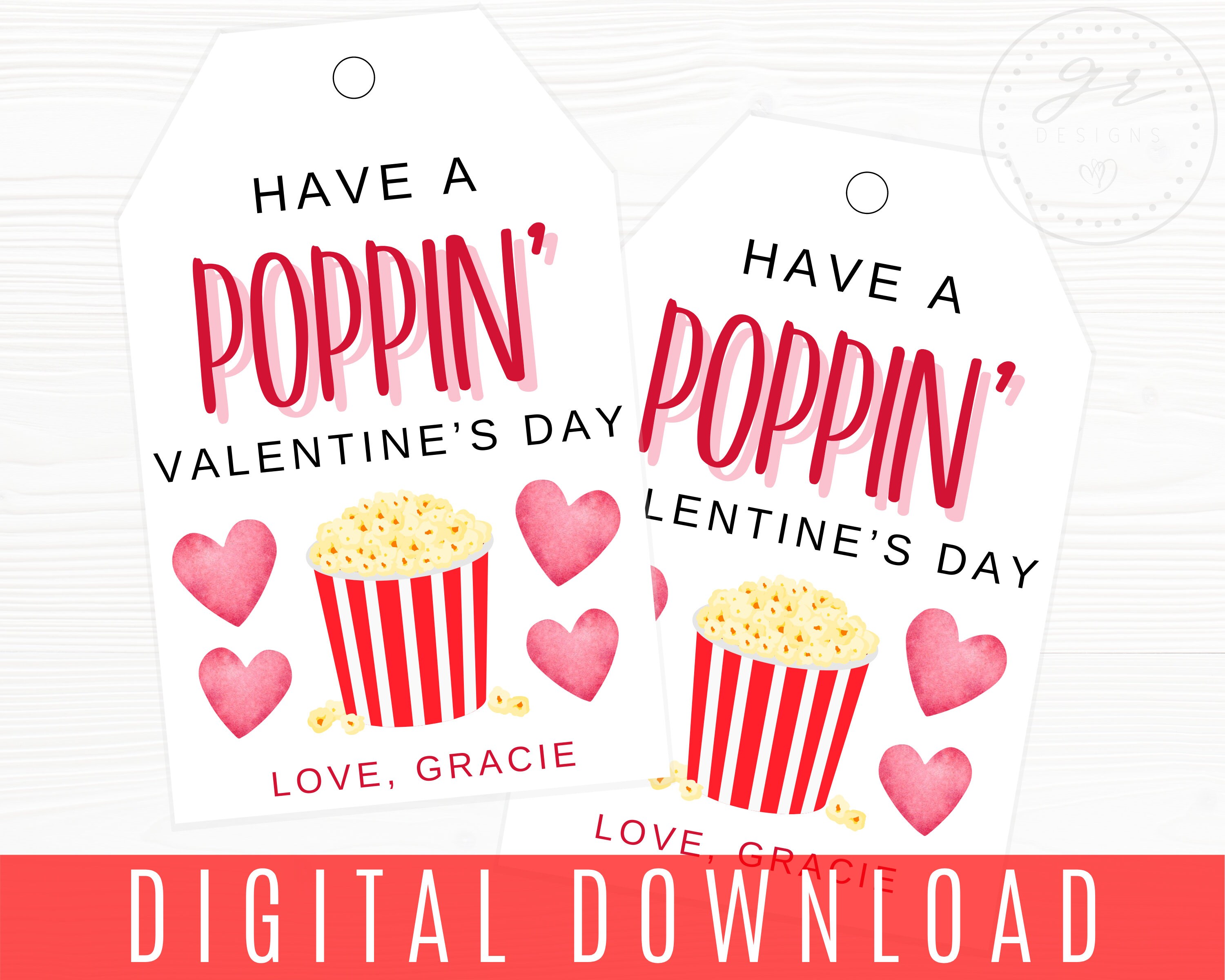 Editable Valentine's Gift Tags Gift Tags for | Etsy