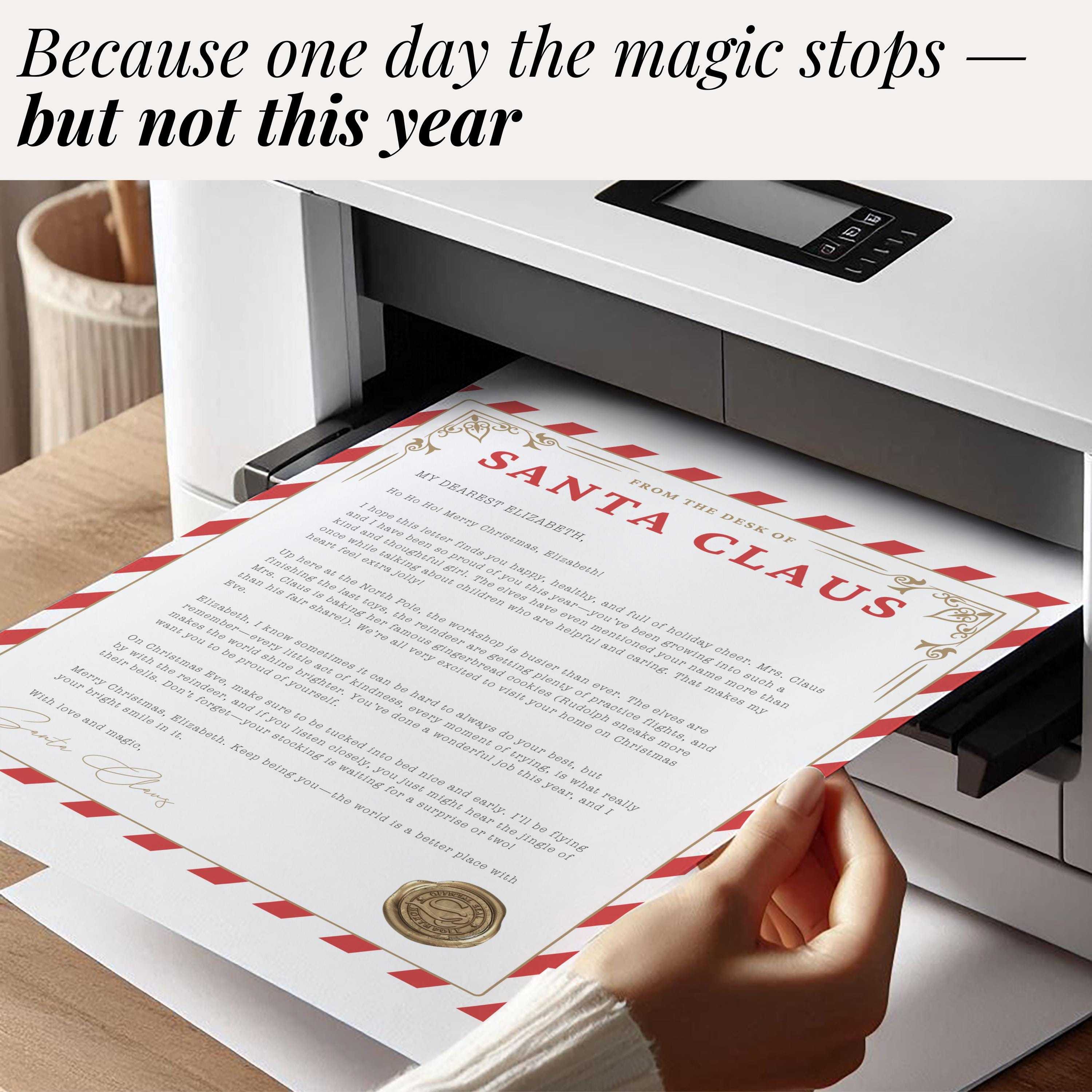 Letter From Santa Claus Editable Template Official Santa Letter ...