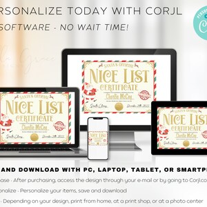 Editable Letter From Santa, Official Nice List Certificate From Santa ...