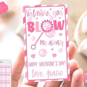 Editable Valentine You Blow Me Away Favor Tag, Thank You, Blowing ...