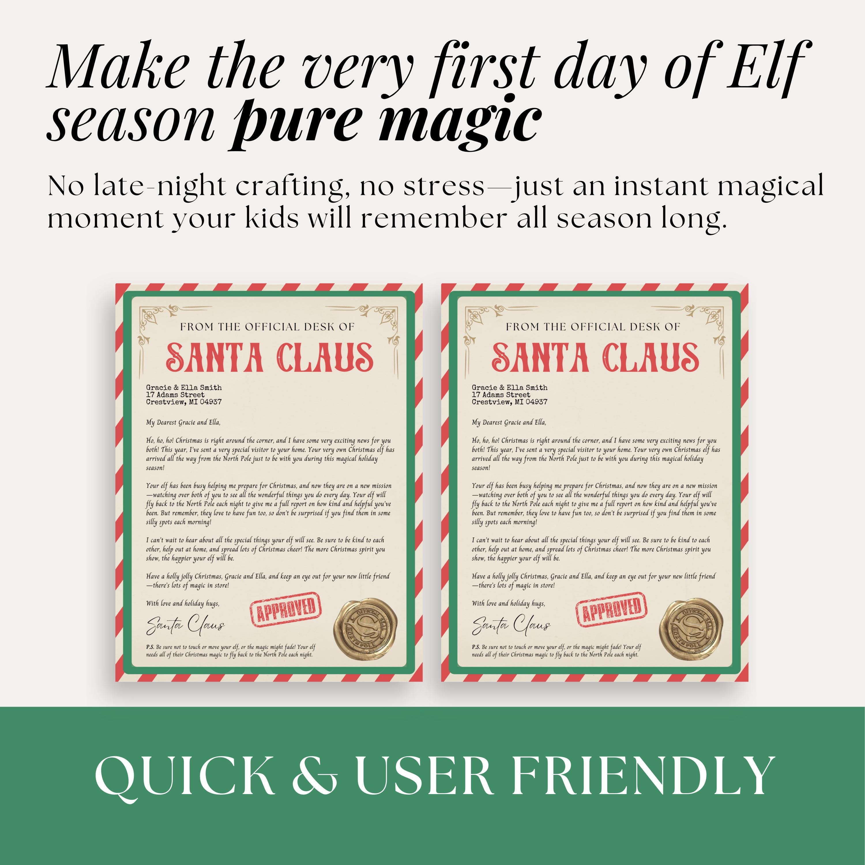 Editable First Time Elf Arrival Letter First Time Elf Visiting Letter ...
