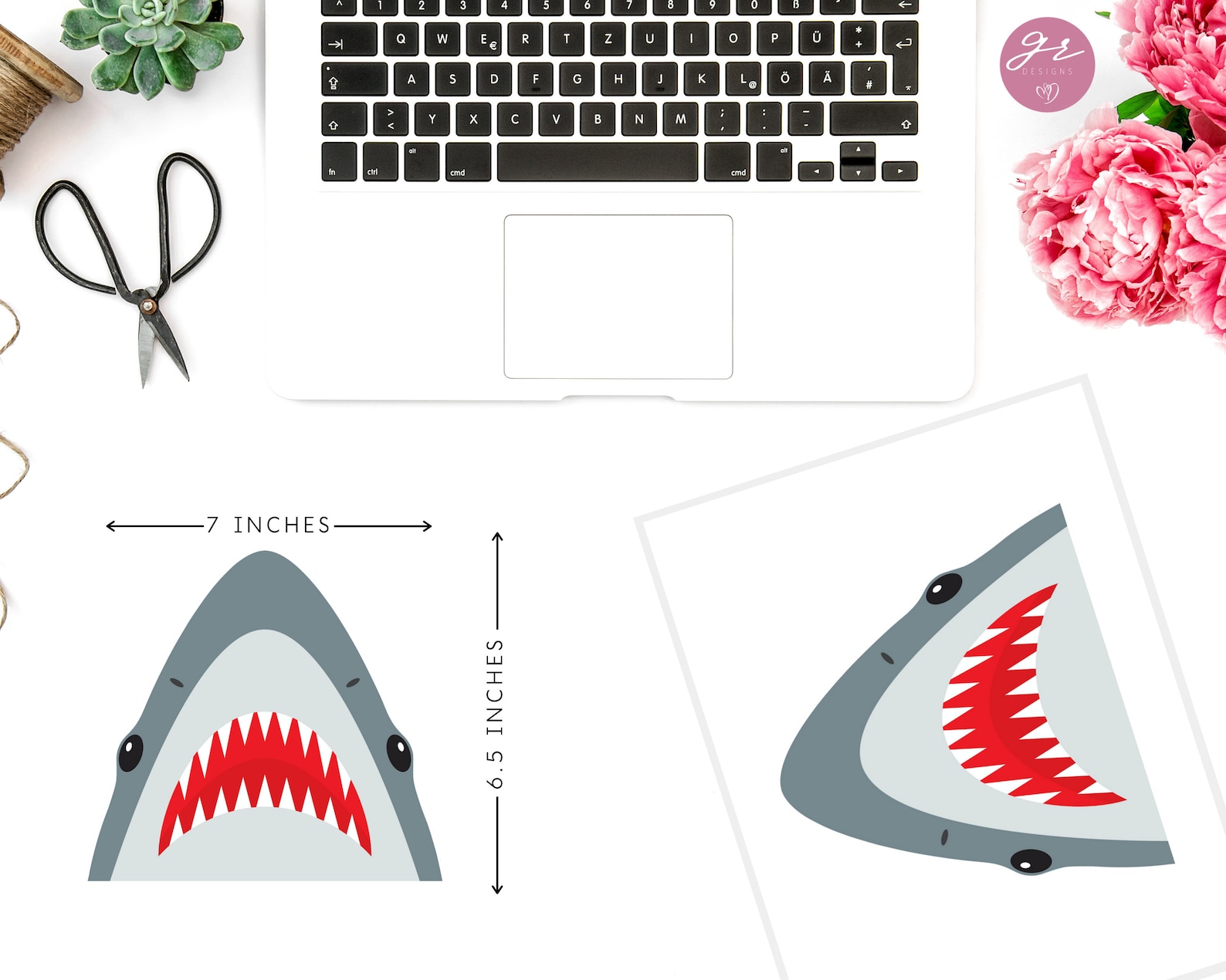 Printable Shark Cake Topper Shark Centerpiece Shark Birthday | Etsy