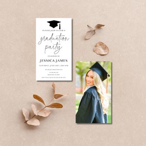 Graduation Invitation Insert Card, Graduation Announcement Insert ...