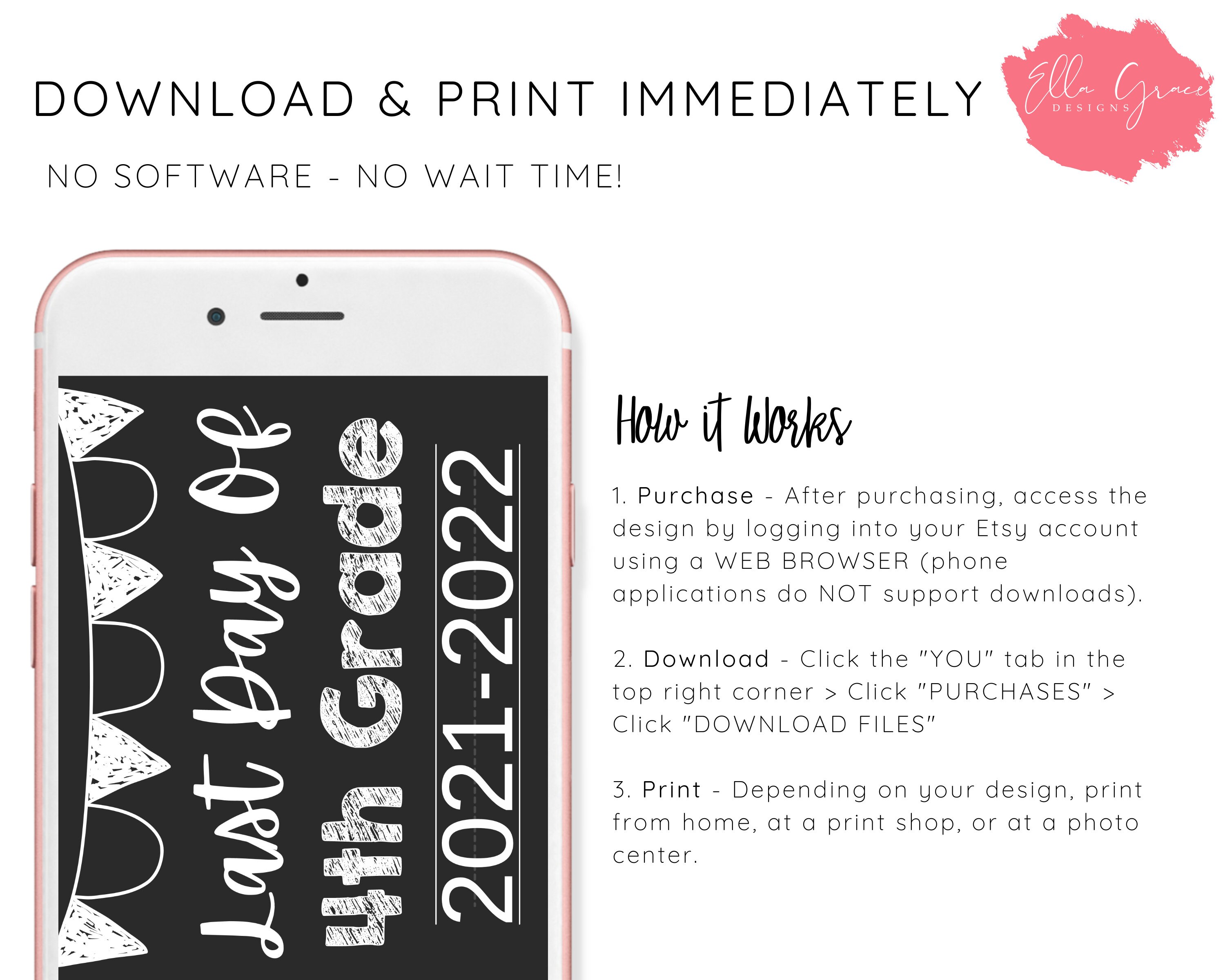 Last Day of 4th Grade Sign Last Day of School 4th Grade - Etsy