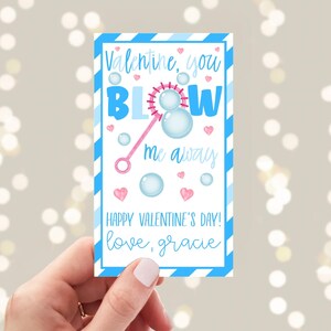 Editable Valentine You Blow Me Away Favor Tag, Thank You, Blowing ...