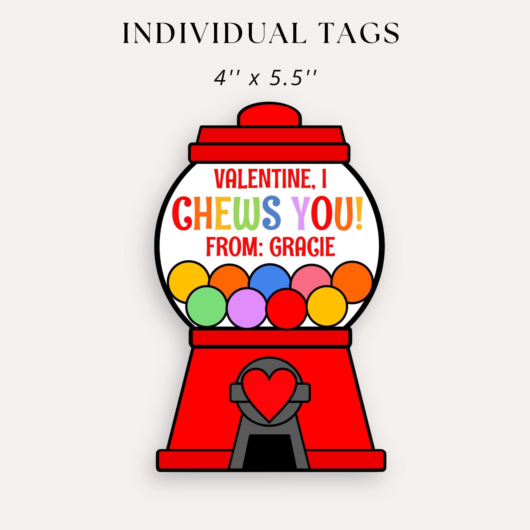 Gumball Valentine Cards, Kids' Gumball Valentines, Kids Gumball ...