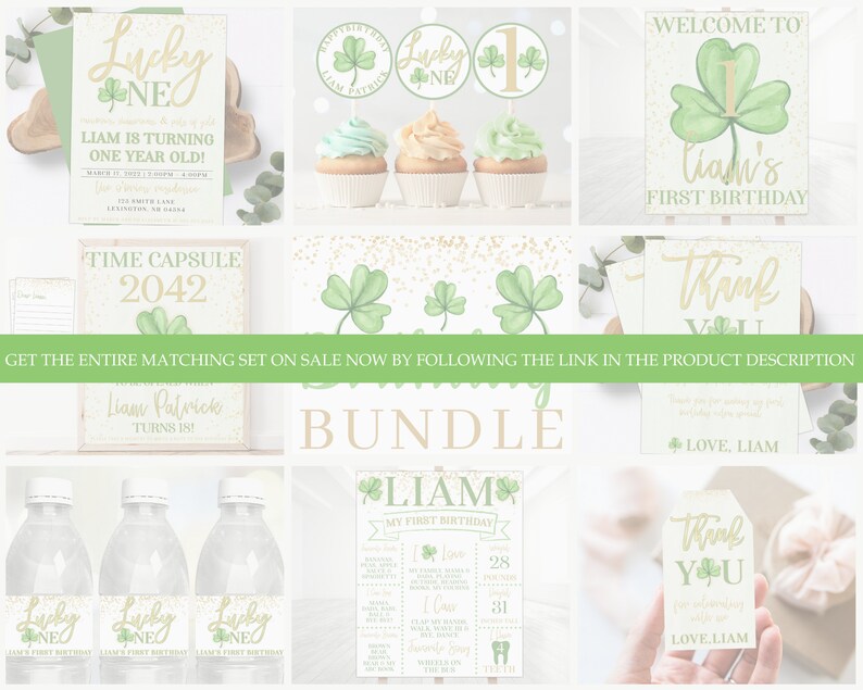 Editable St. Patrick's Day Welcome Sign, Boy, Green, Gold, Lucky One ...