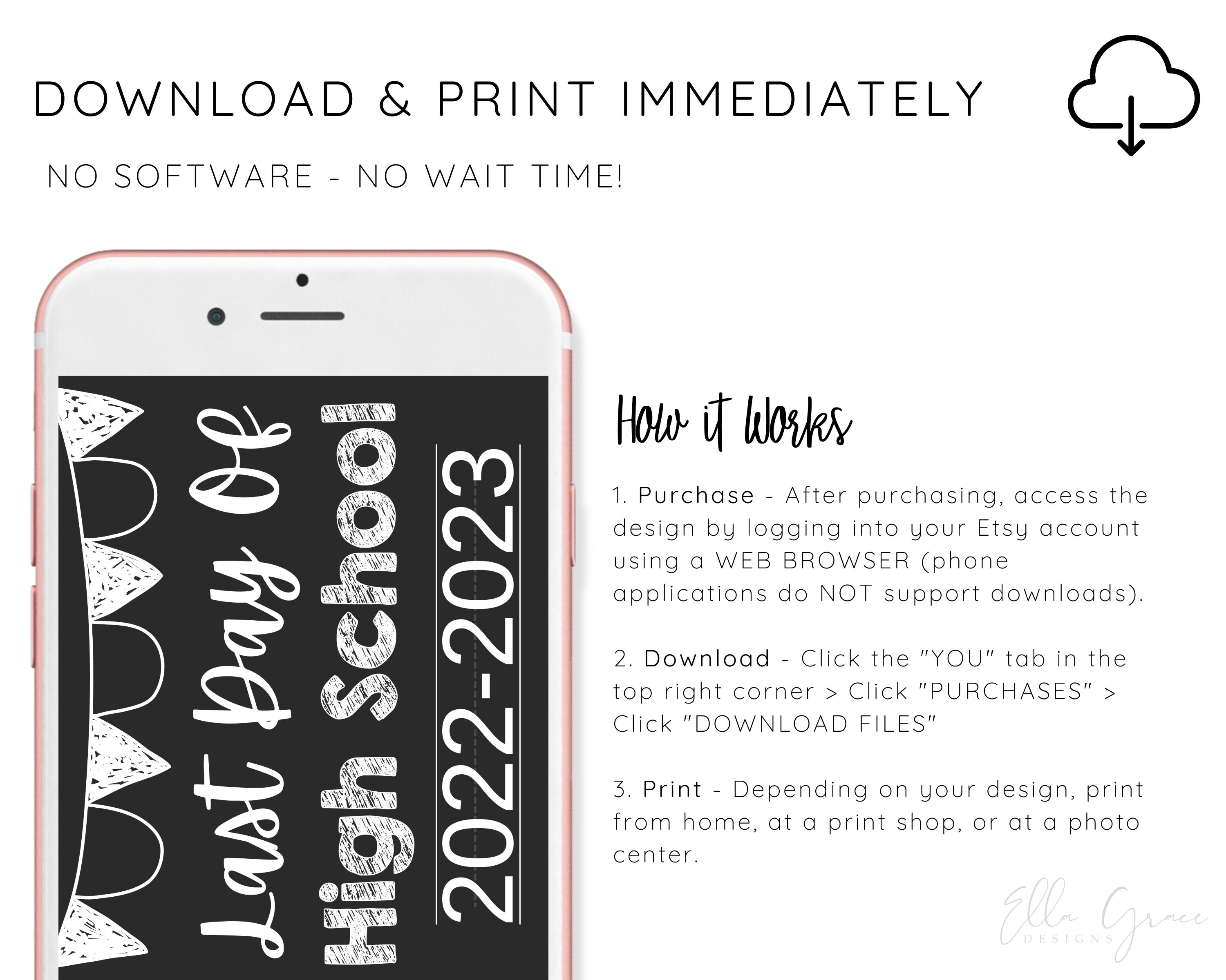 Last Day of High School Sign Last Day of School High School - Etsy