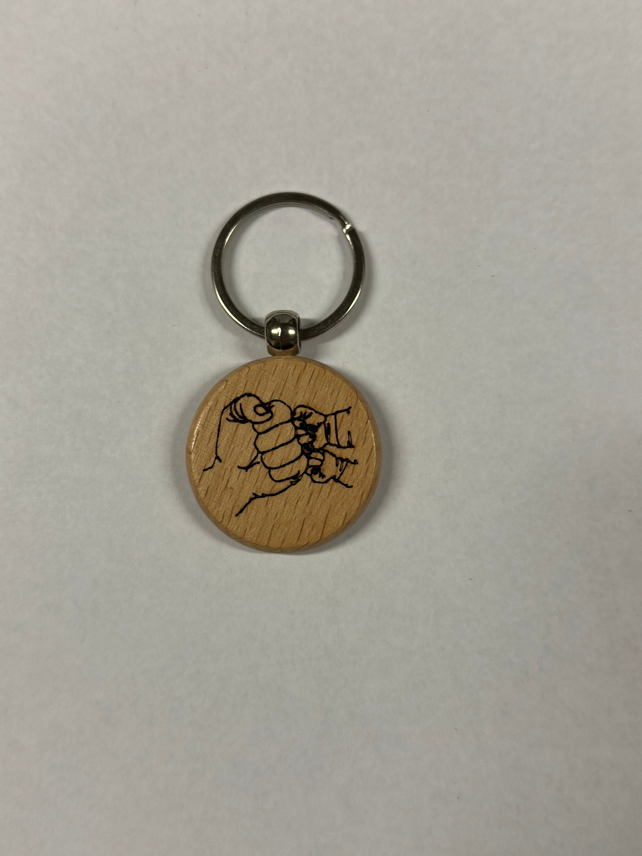 Father Fist Bumping Kids Hands Wooden Engraved Keychain - Etsy