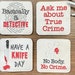 Detective Coaster Set of 4 Embroidery Designs DIGITAL DOWNLOAD 4x4 - Etsy