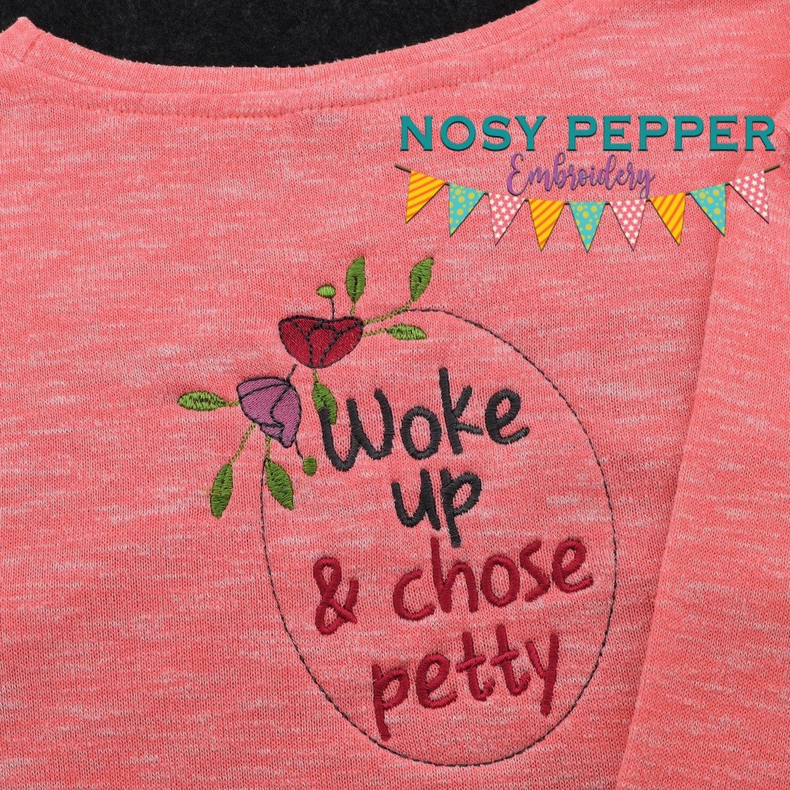 Woke up and Chose Petty Machine Embroidery Design 4 Sizes - Etsy