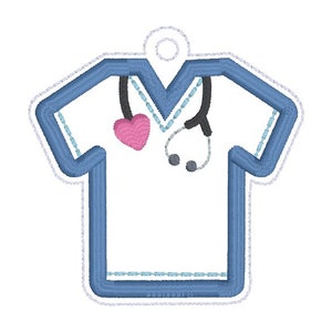 Scrub Applique Eyelet Fob & Snap Tab Set - Machine Embroidery Design ...
