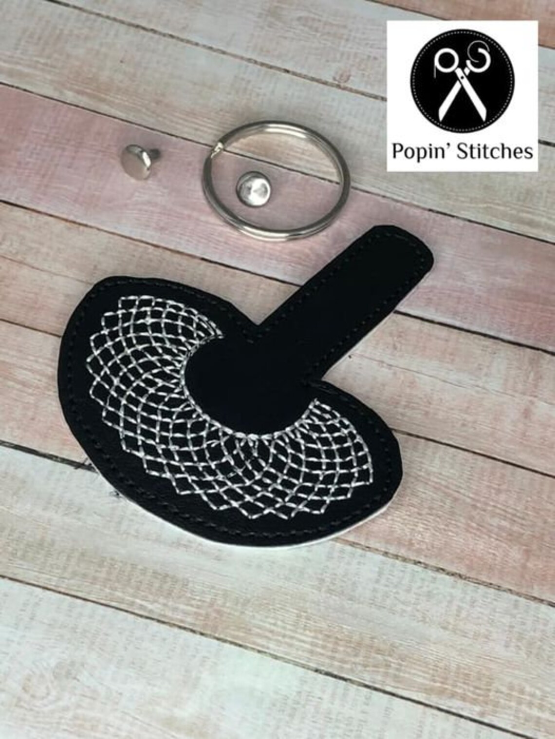 RBG Dissent Collar Snap Tab Embroidery Pattern DIGITAL - Etsy