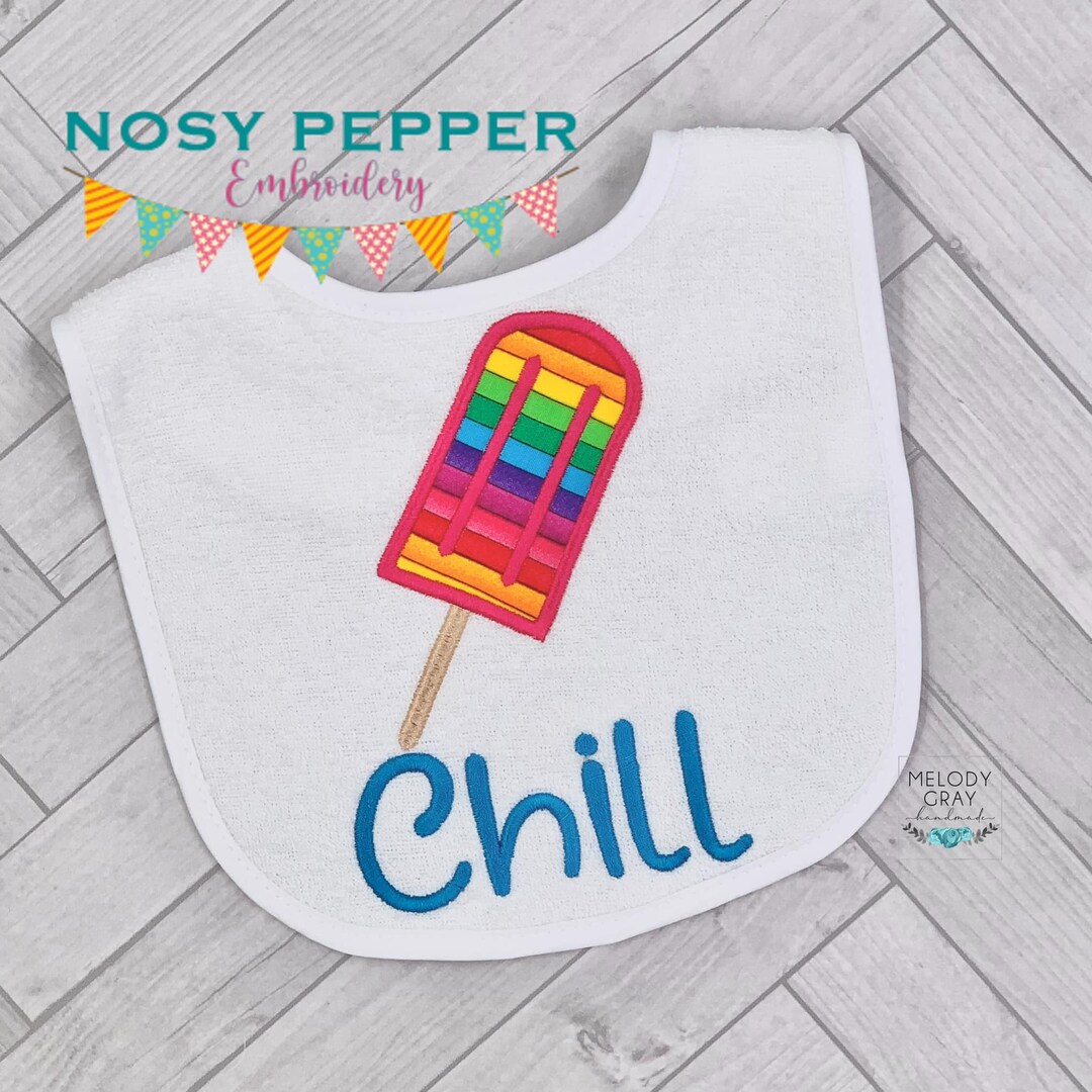 Chill Embroidery Design 4 Sizes Included and Includes Applique and ...