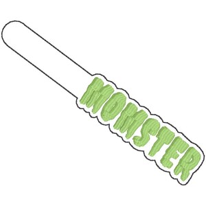 Momster Snap Tab Embroidery Design, Key Fob (digital Download) - Etsy