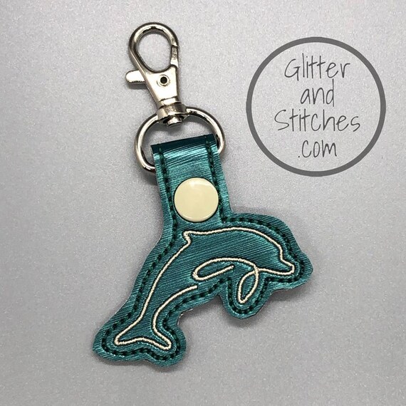 Dolphin Minimalist Snap Tab Embroidery Design DIGITAL DOWNLOAD - Etsy