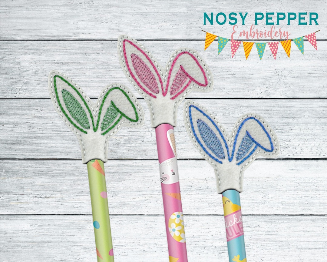 Bunny Ears Pencil Topper Bookmark (single and Multi Included) DIGITAL ...