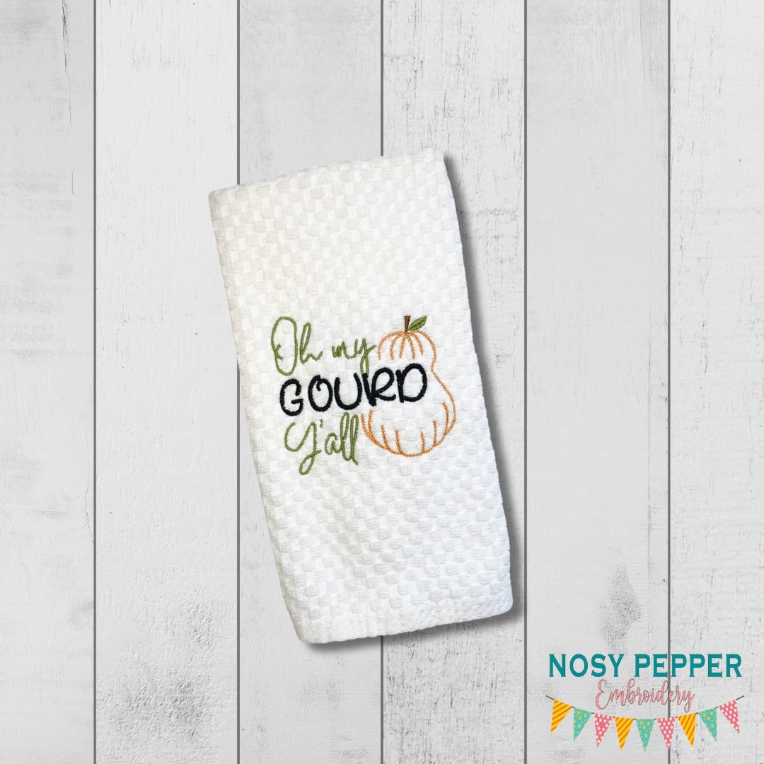 Oh My Gourd Machine Embroidery Design (5 Sizes Included) DIGITAL ...