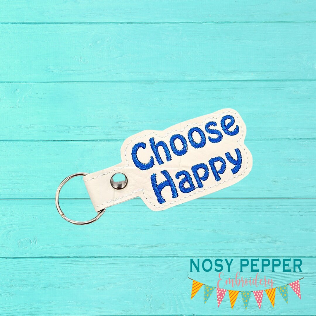 Choose Happy Snap Tab Embroidery Pattern DIGITAL DOWNLOAD Machine ...