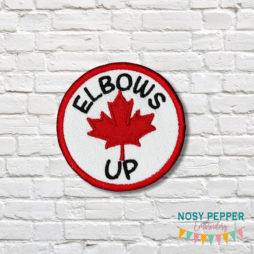 Elbows up Patch (2 Sizes Included) Machine Embroidery Design DIGITAL ...