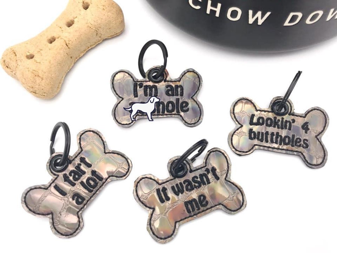 Dog Tags ITH Set of 5 Designs Embroidery Design DIGITAL DOWNLOAD ...