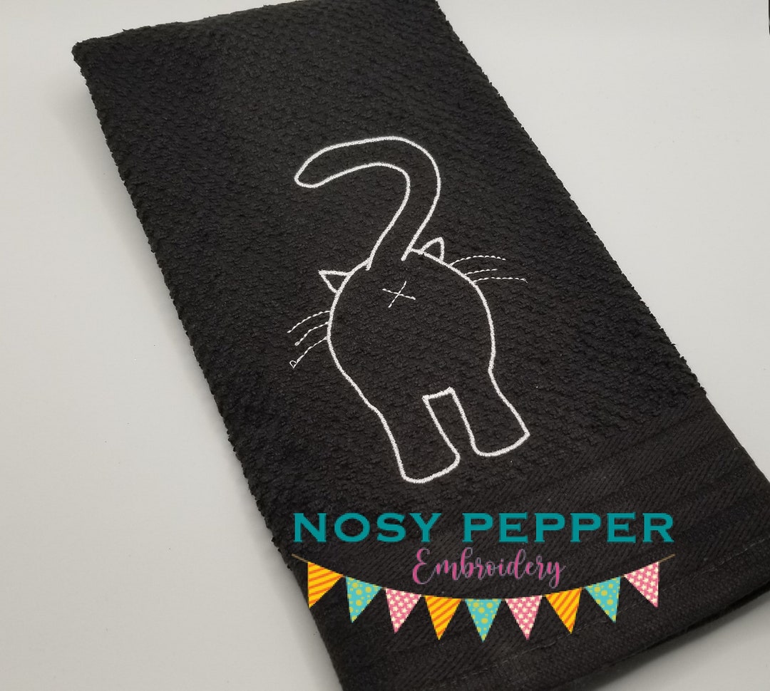 Cat Butt Embroidery Design ( 5 Sizes Included) DIGITAL DOWNLOAD Machine ...