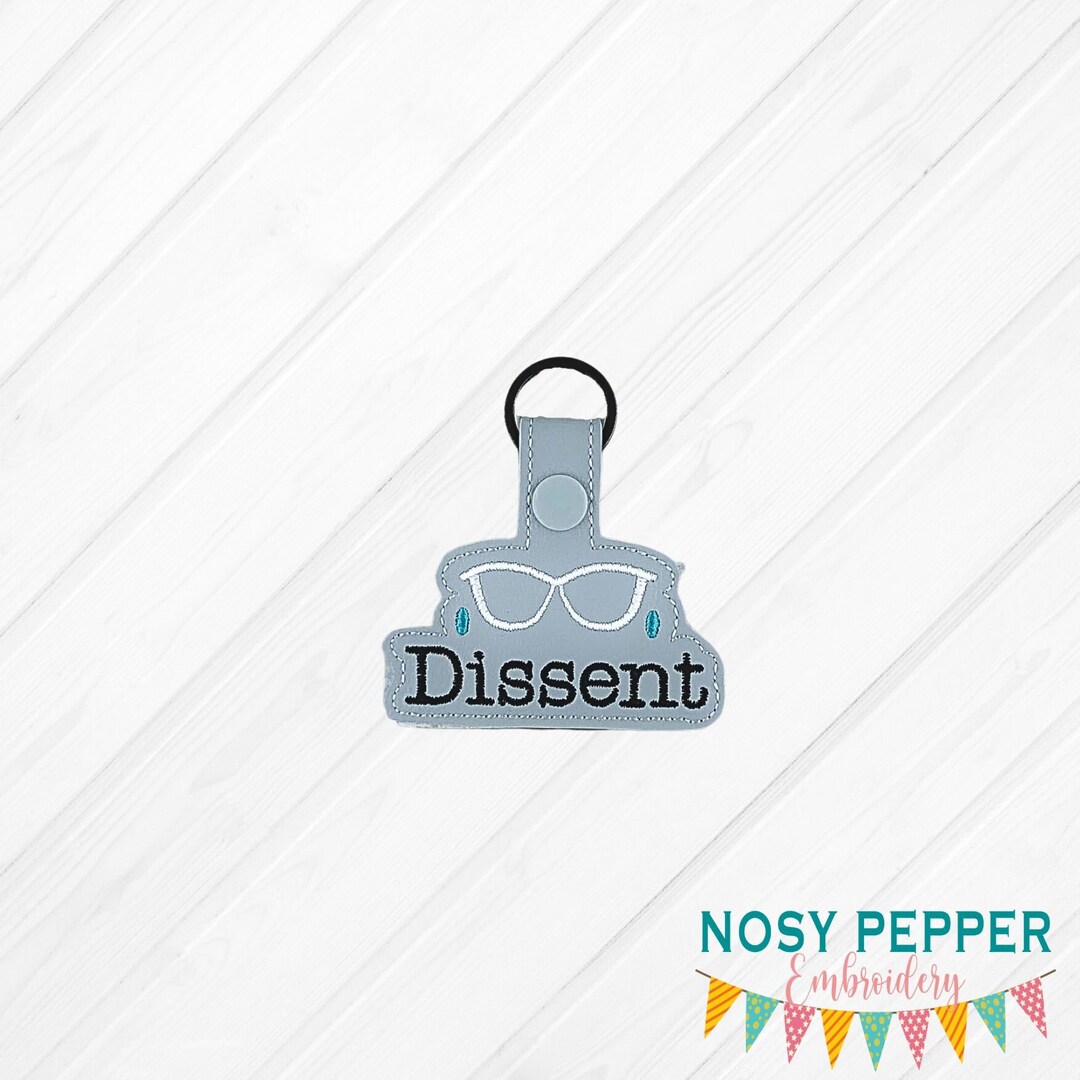 RBG Dissent Snap Tab Embroidery Pattern DIGITAL DOWNLOAD Machine ...