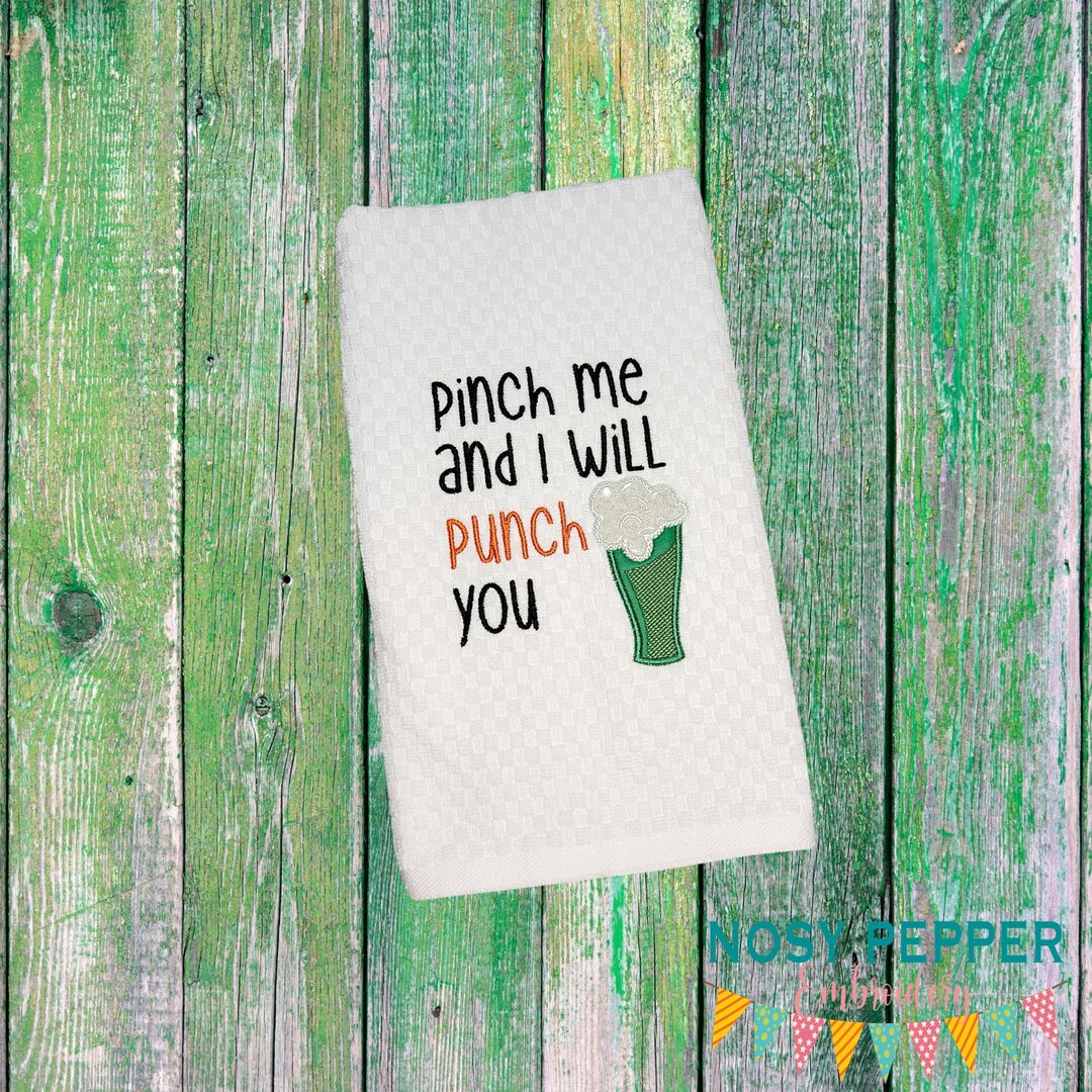 Pinch Me and I Will Punch You Applique Embroidery Design 5 Sizes ...
