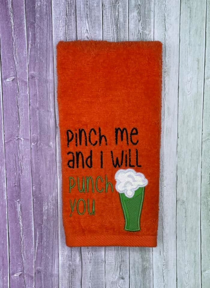 Pinch Me and I Will Punch You Applique Embroidery Design 5 - Etsy