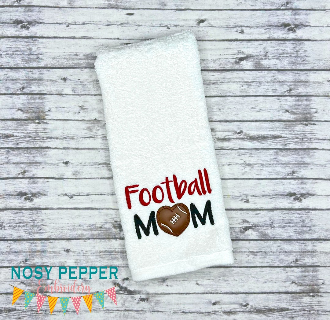 Football Mom Applique Machine Embroidery Design (5 Sizes Included ...