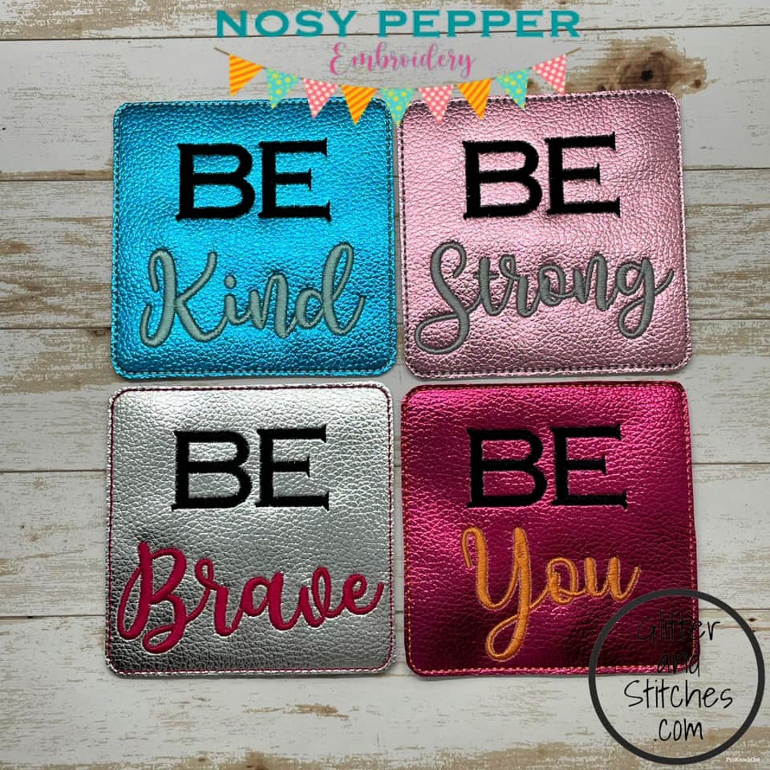 Be Set of 4 Embroidery Designs DIGITAL DOWNLOAD Machine Embroidery File ...