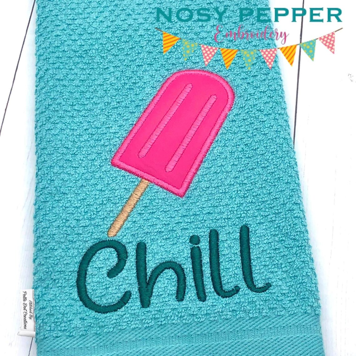 Chill Embroidery Design 4 Sizes Included and Includes Applique and ...
