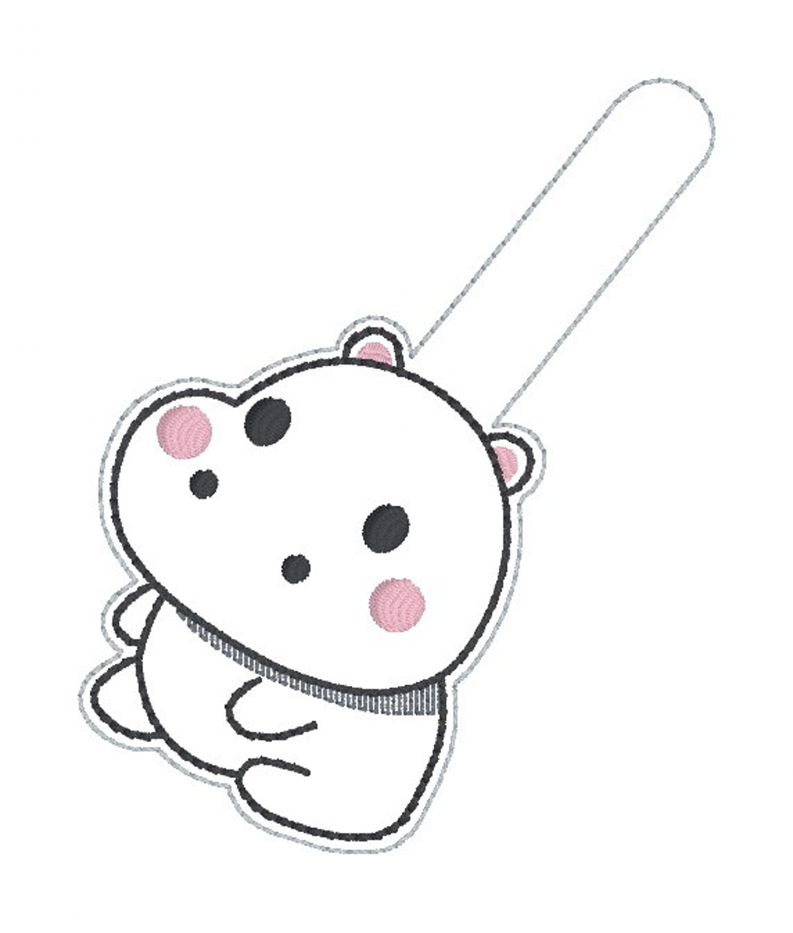 Chonky Hippo Snap Tab Machine Embroidery Design (digital File) - Etsy