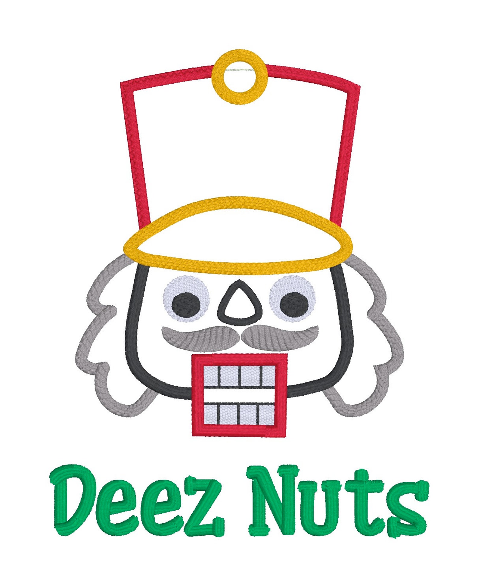 Deez Nuts Applique Machine Embroidery Design (4 Sizes Included) DIGITAL ...