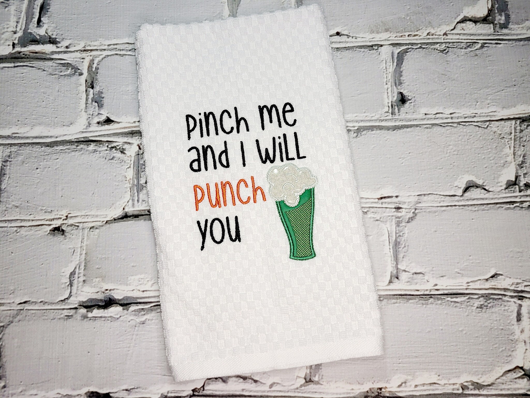 Pinch Me and I Will Punch You Applique Embroidery Design 5 - Etsy