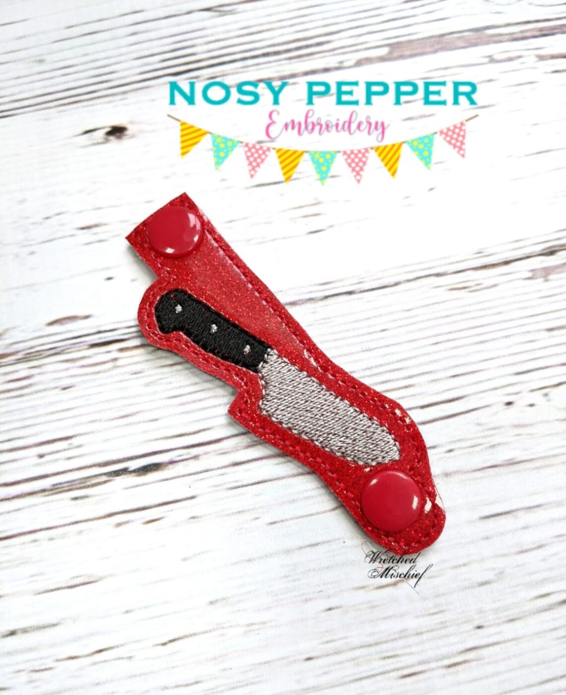 Knife Wallet Tab in the Hoop Embroidery Design DIGITAL - Etsy