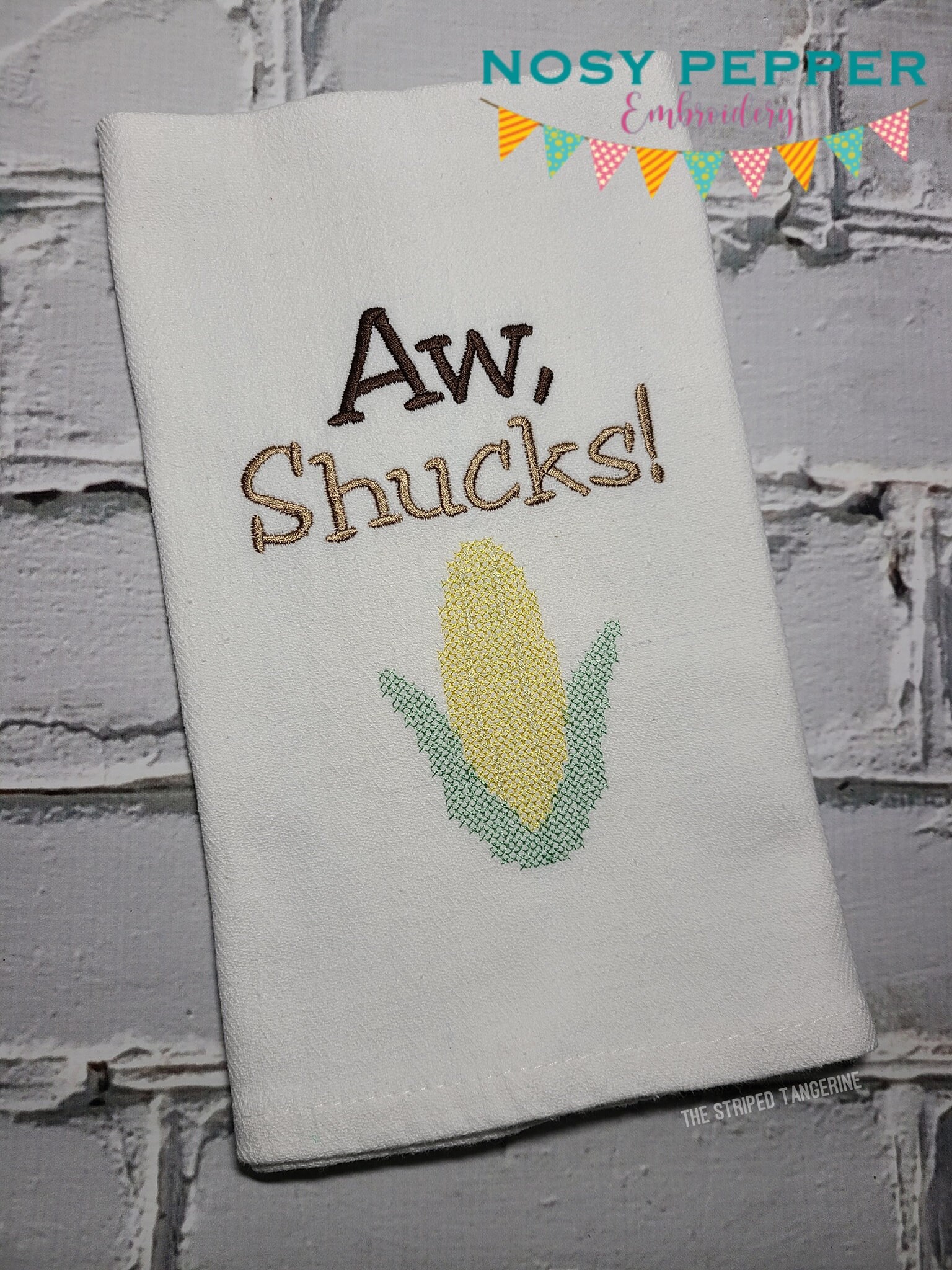 Aw Shucks Embroidery Design 5 Sizes Included DIGITAL DOWNLOAD Machine ...