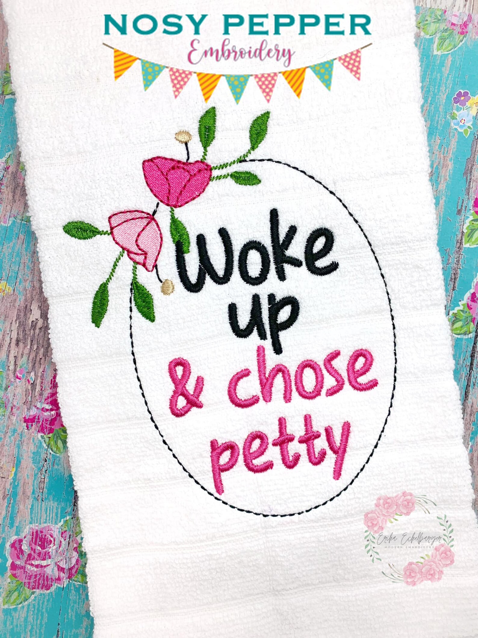Woke up and Chose Petty Machine Embroidery Design 4 Sizes - Etsy