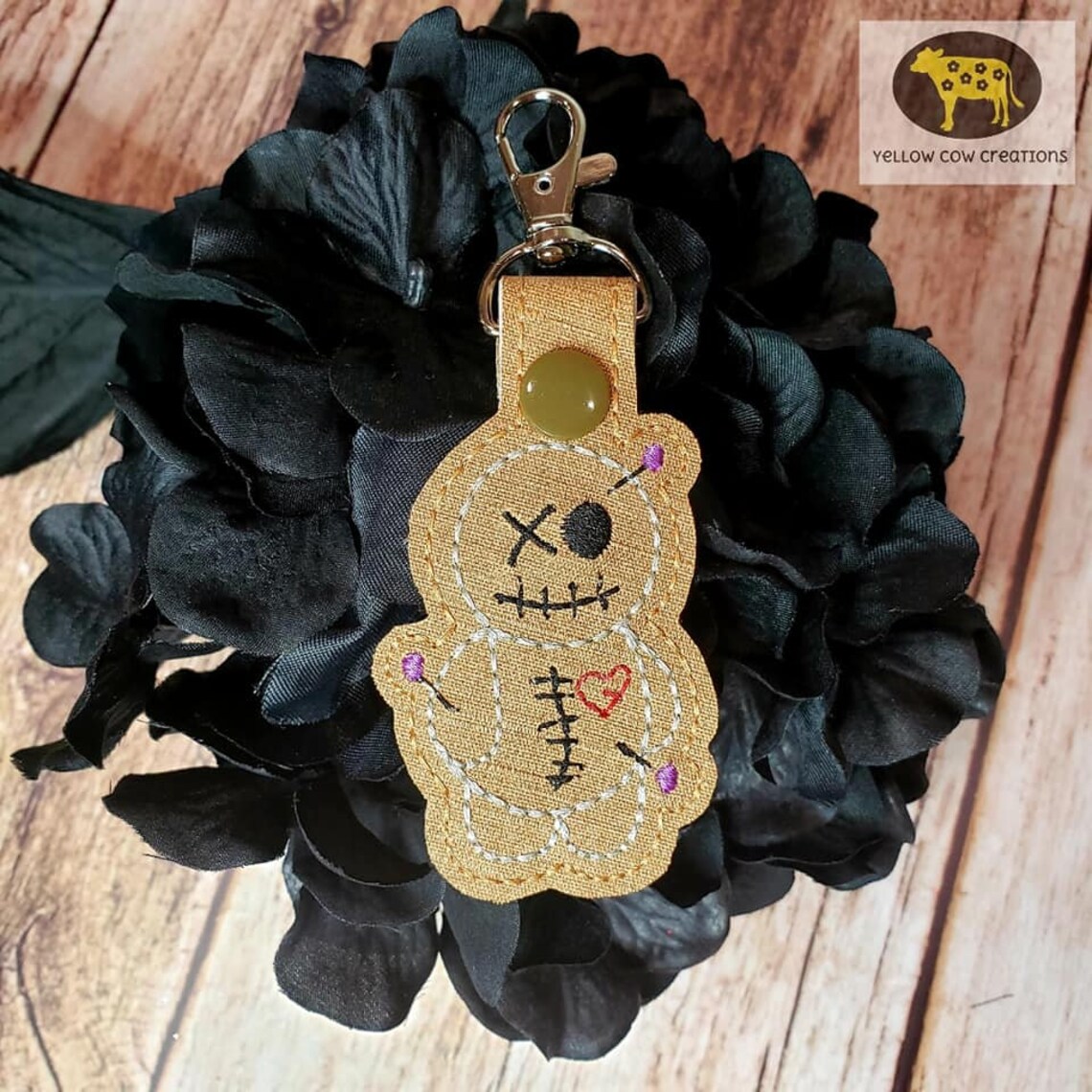 Voodoo Doll Snap Tab Embroidery Design DIGITAL DOWNLOAD | Etsy