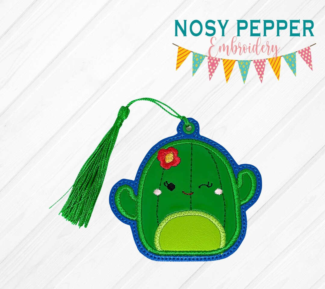 Squishy Cactus Applique Bookmark Machine Embroidery File DIGITAL ...