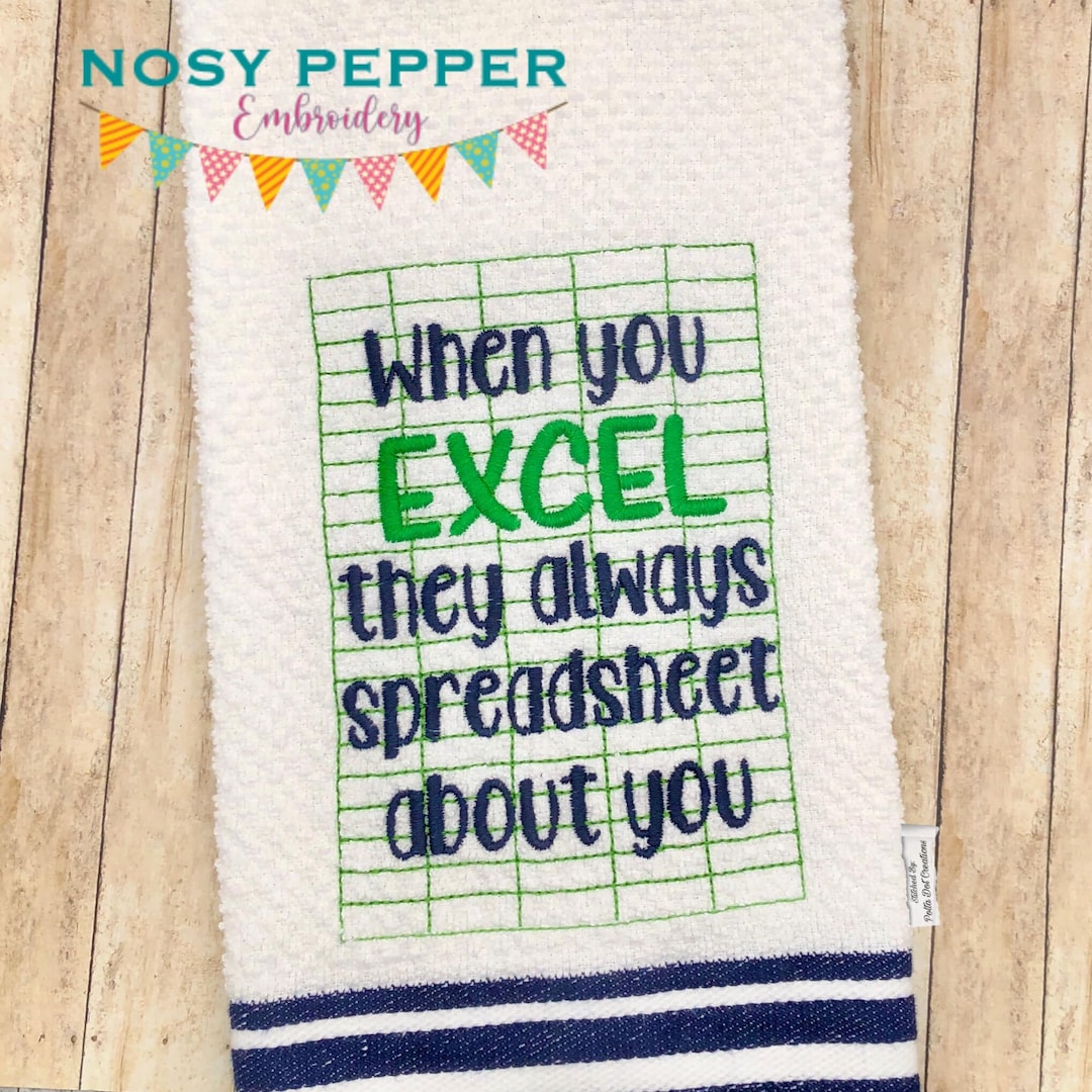 When You Excel Machine Embroidery Design (4 Sizes Included) DIGITAL ...