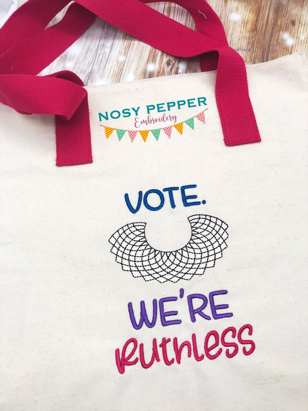 Vote. We're Ruthless Embroidery Design 4 Sizes Included DIGITAL ...