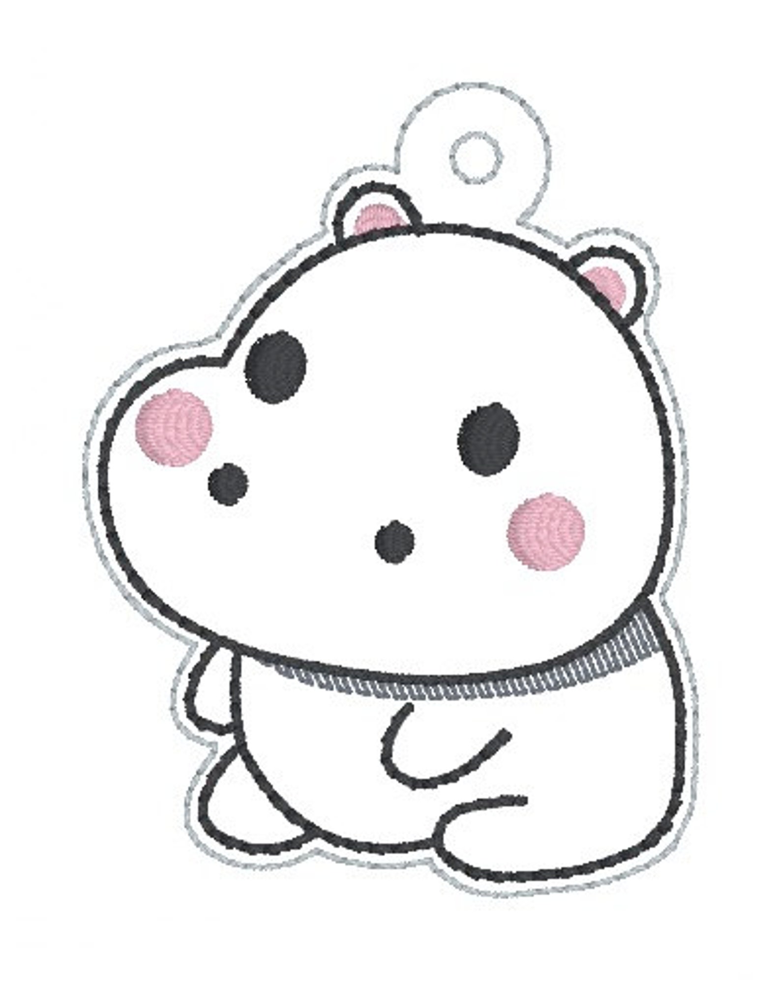 Chonky Hippo Snap Tab Machine Embroidery Design (digital File) - Etsy