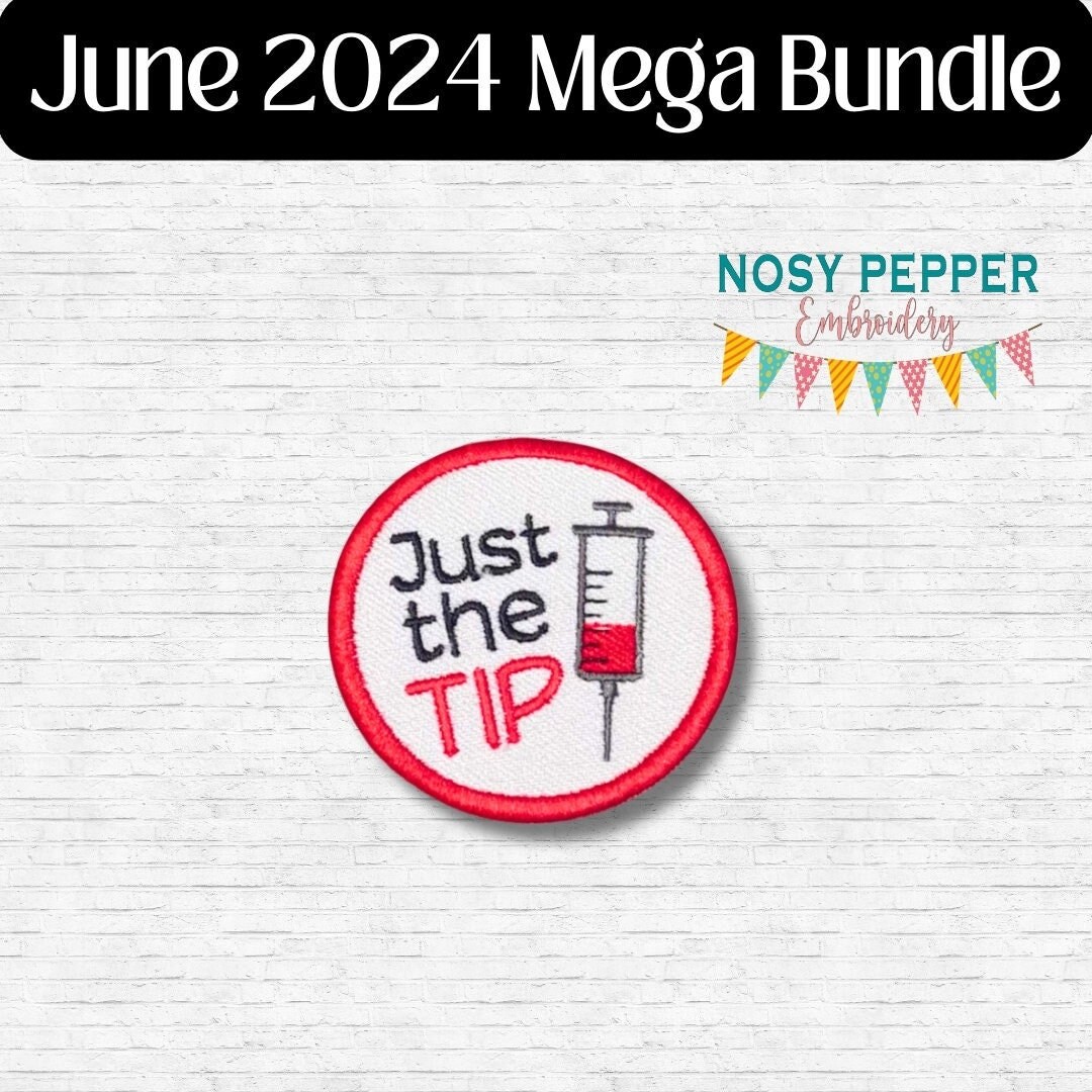 Just the Tip Patch (2 Sizes Included) Machine Embroidery Design DIGITAL DOWNLOAD - Etsy