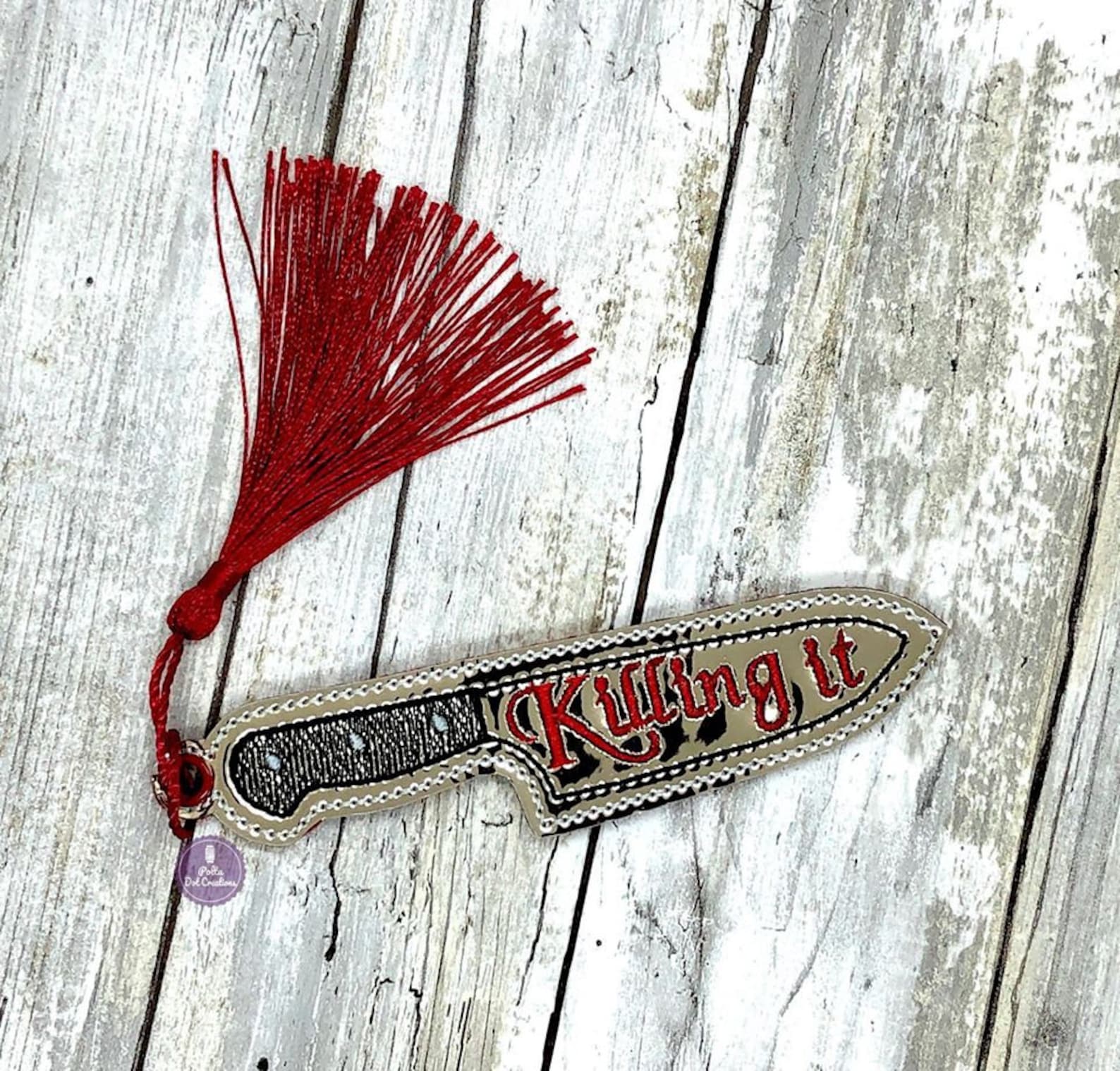 Killing It Knife Bookmark Embroidery Pattern DIGITAL DOWNLOAD Machine ...
