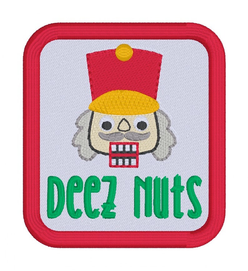 Deez Nuts Patch Machine Embroidery Design (2 Sizes Included) DIGITAL ...
