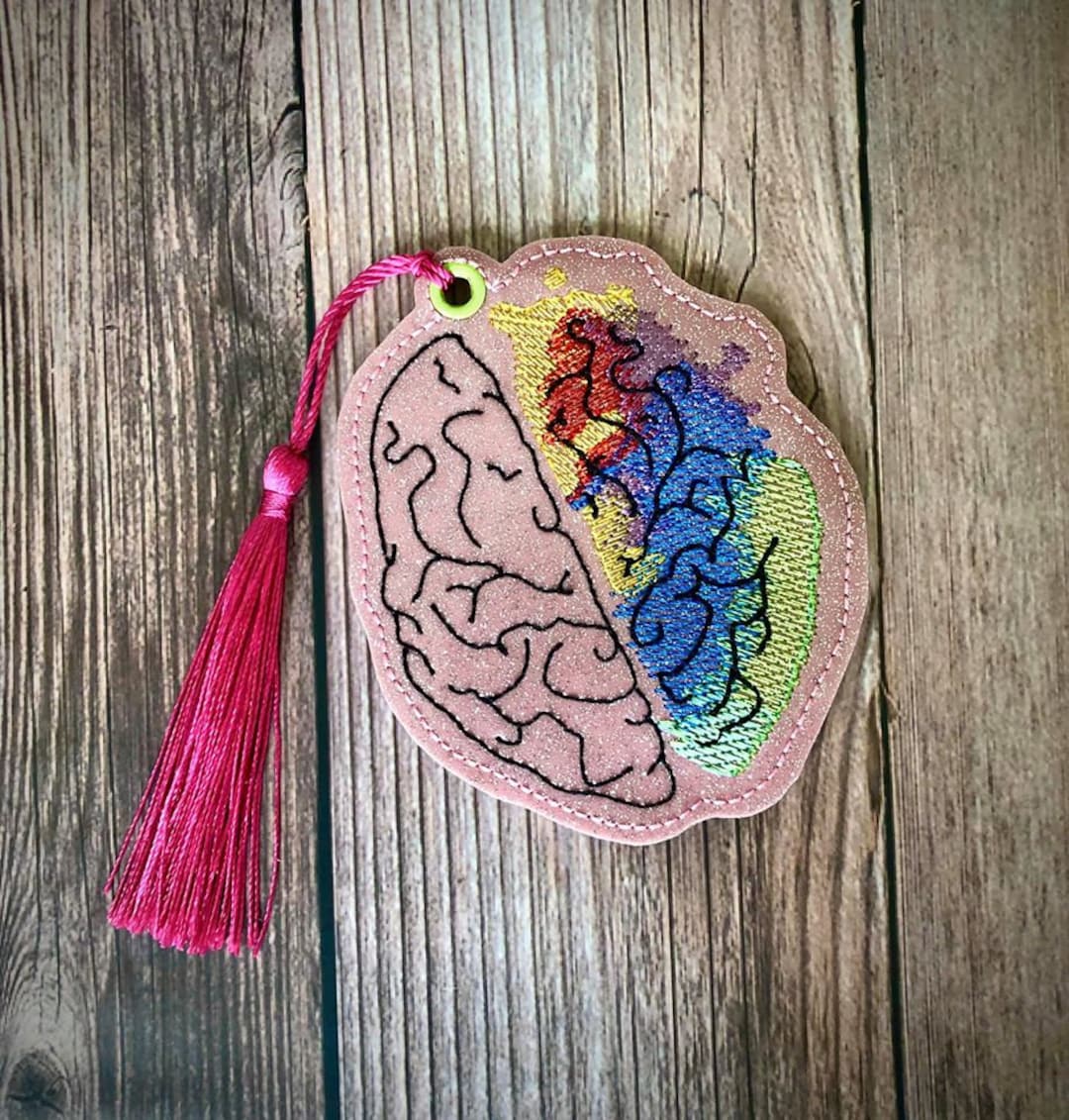 Creative Brain Bookmark Embroidery Design DIGITAL DOWNLOAD - Etsy